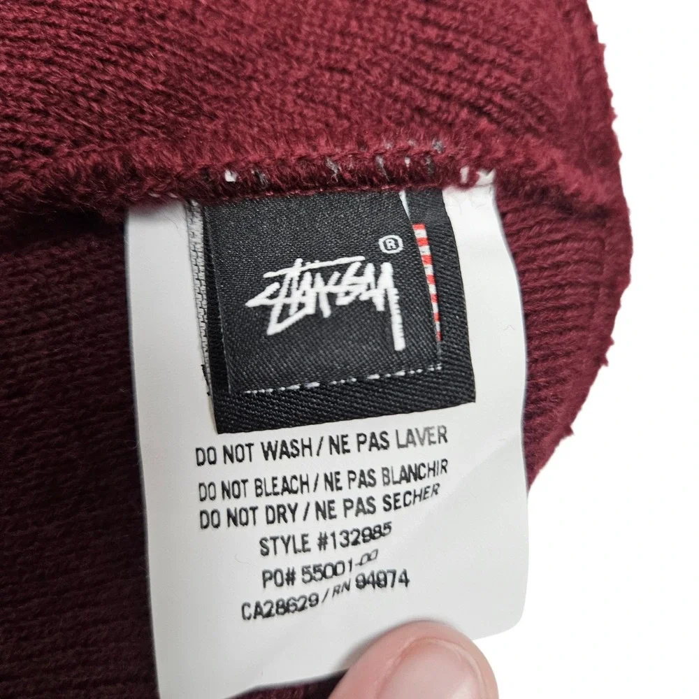 Stussy | Accessories | Stussy Big Stock Cuff Beanie Os Burgundy ...